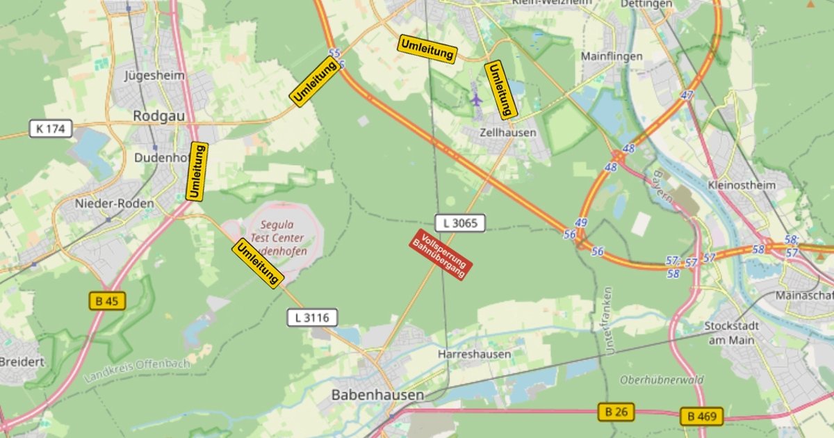 Vollsperrung Babenhausen Heute